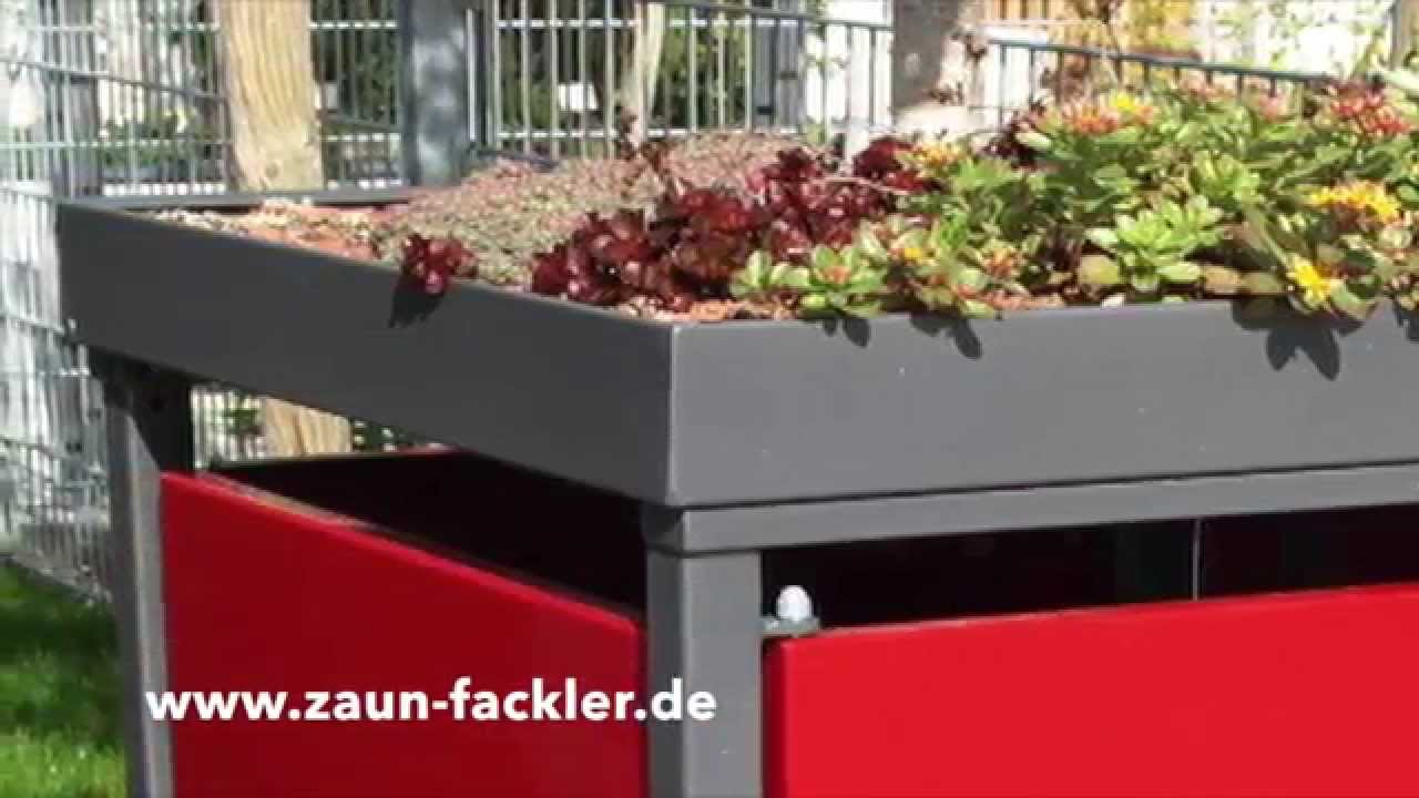 Mülltonnenbox Alu von Mülltonnenbox Shop Zaun Fackler - YouTube