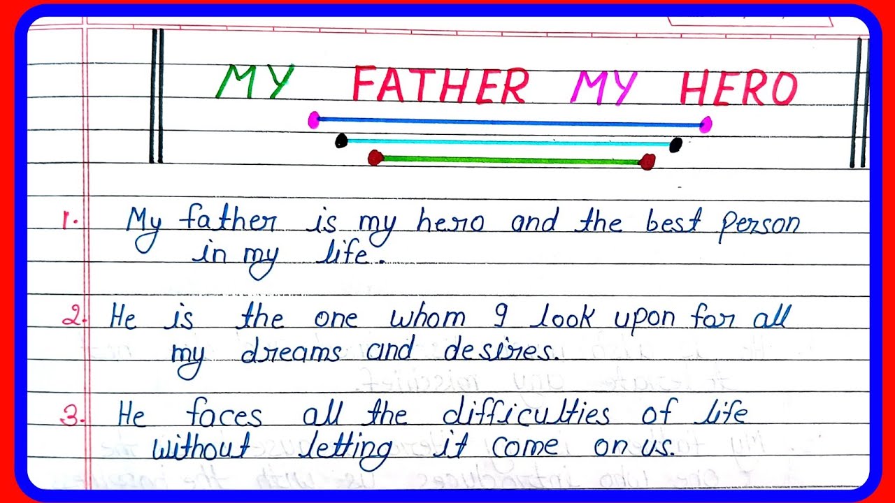 My father 10 lines essay in English/10 Lines on my father /kids classes ...