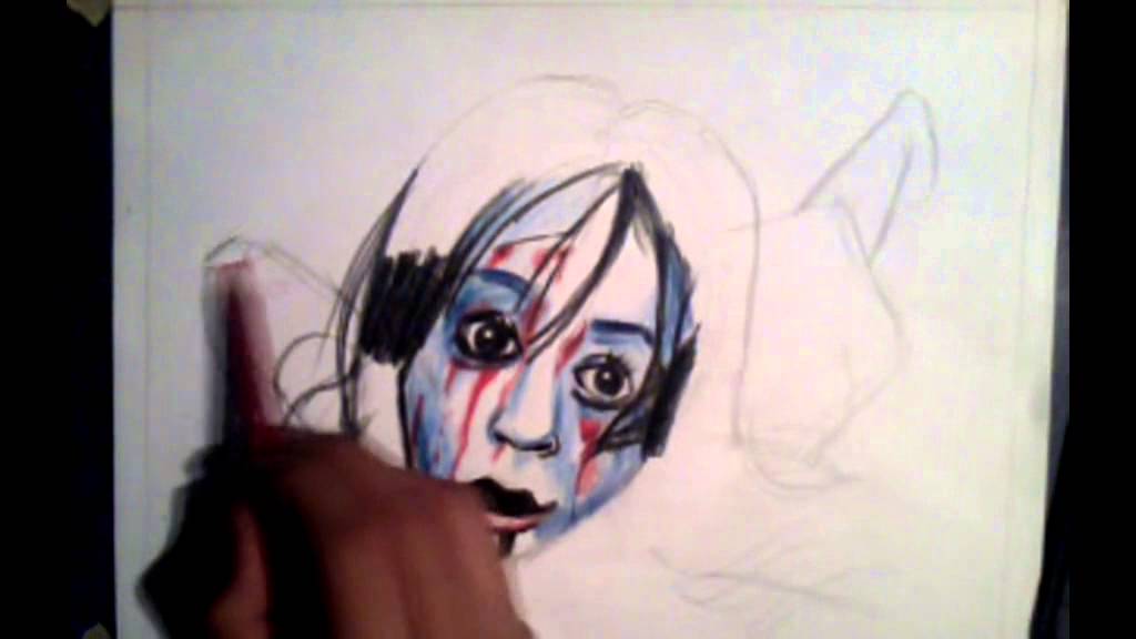 Drawing Kayako Saeki/ Dibujando a kayako Saeki/The grudger/La maldicion ...
