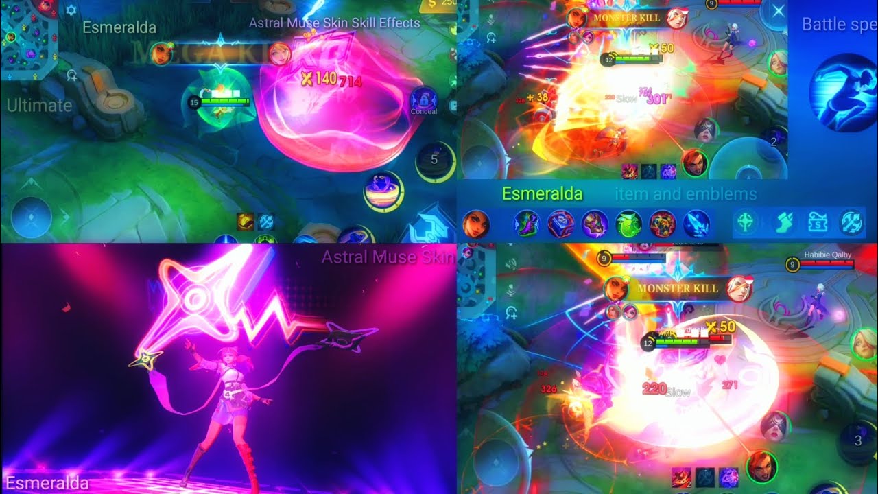 Esmeralda | Astral Muse Skin Skill Effects and Gameplay | Free Skin ...