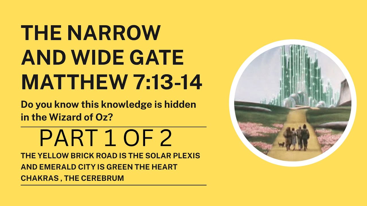 THE NARROW AND WIDE GATE MATTHEW 7: 13 -14 PART 1 OF 2 - YouTube