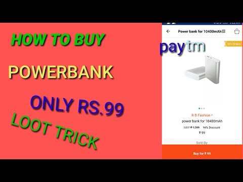 How to buy lenovo 10000mAh powerbank only Rs.99 Paytm loot offer