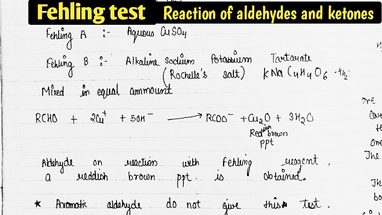 Fehling test || reaction of aldehydes and ketones - YouTube
