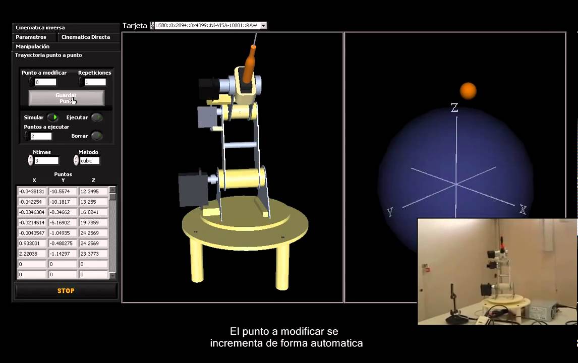 Control de un brazo robot con LabView y DAQ 6008 - YouTube