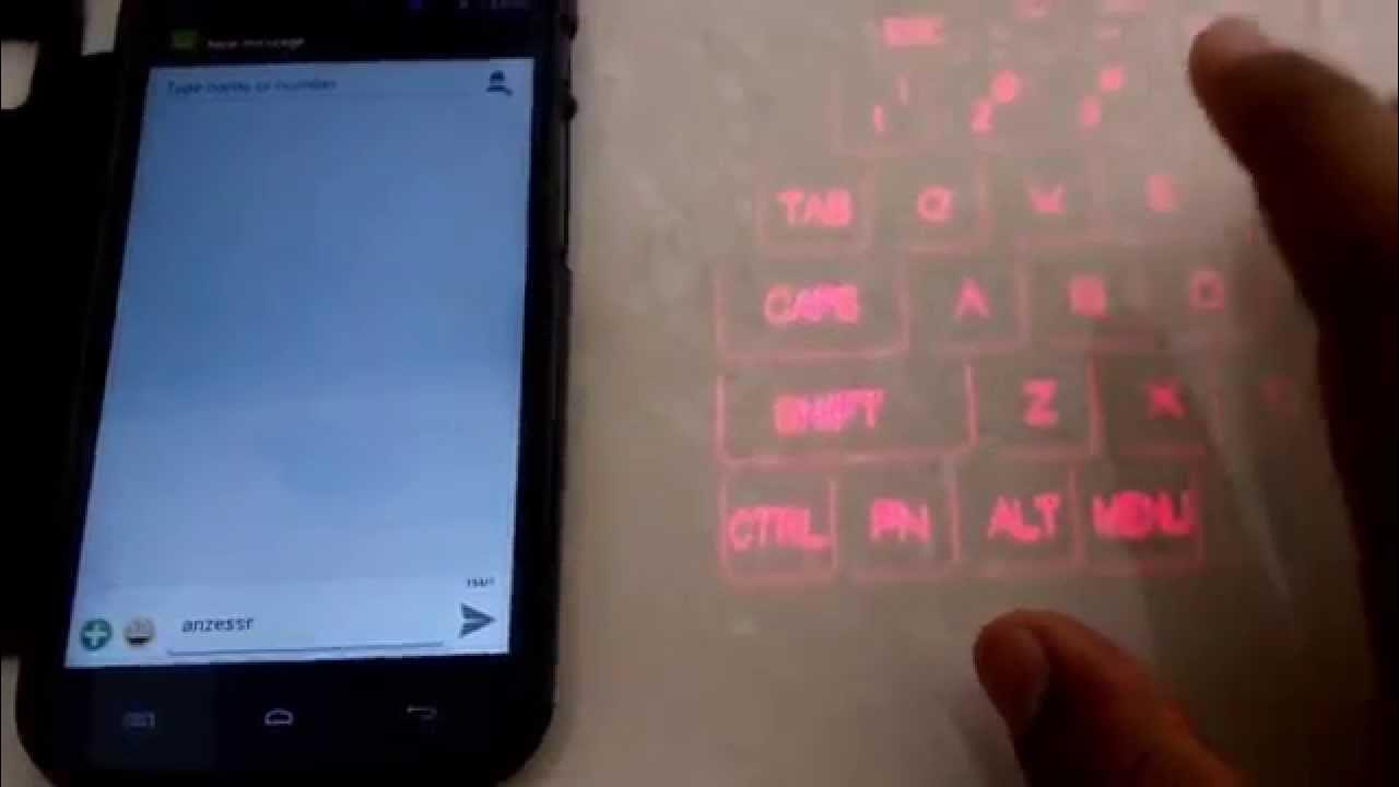 Virtual Keyboard- Celluon Magic Cube Hands-ON Review - YouTube