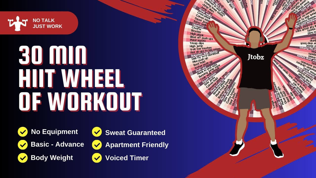30 Min HIIT Wheel of Workout for Sweat Sesh - YouTube