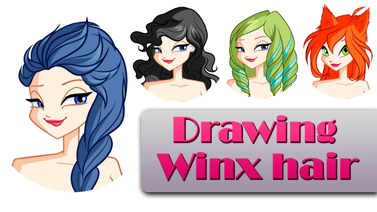 Drawing Winx hair- Speedpaint Part 1 - YouTube