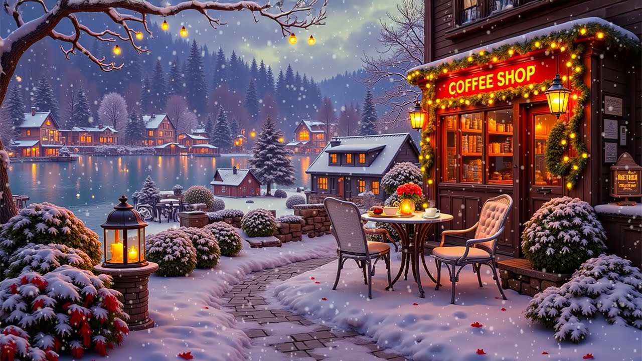Cozy Jazz at a Quiet Christmas Night Cafe 🎄 Smooth & Deep Christmas ...