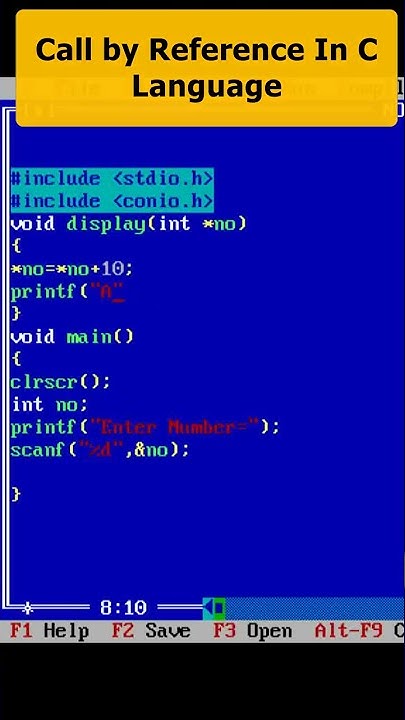 call by reference program in c Part 81 | C Programming #cprogramming #callbyreference - YouTube