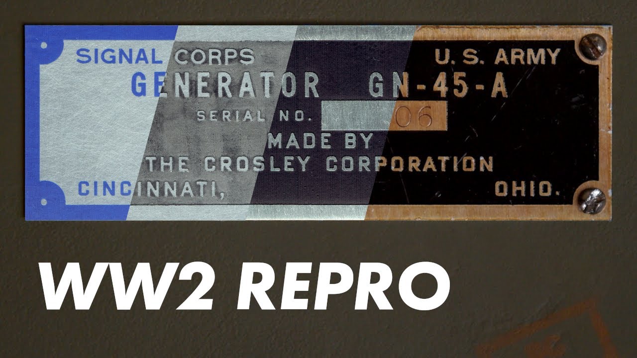 Recreating a WW2 Army Equipment Nameplate - SCR-284 Part 4 - YouTube