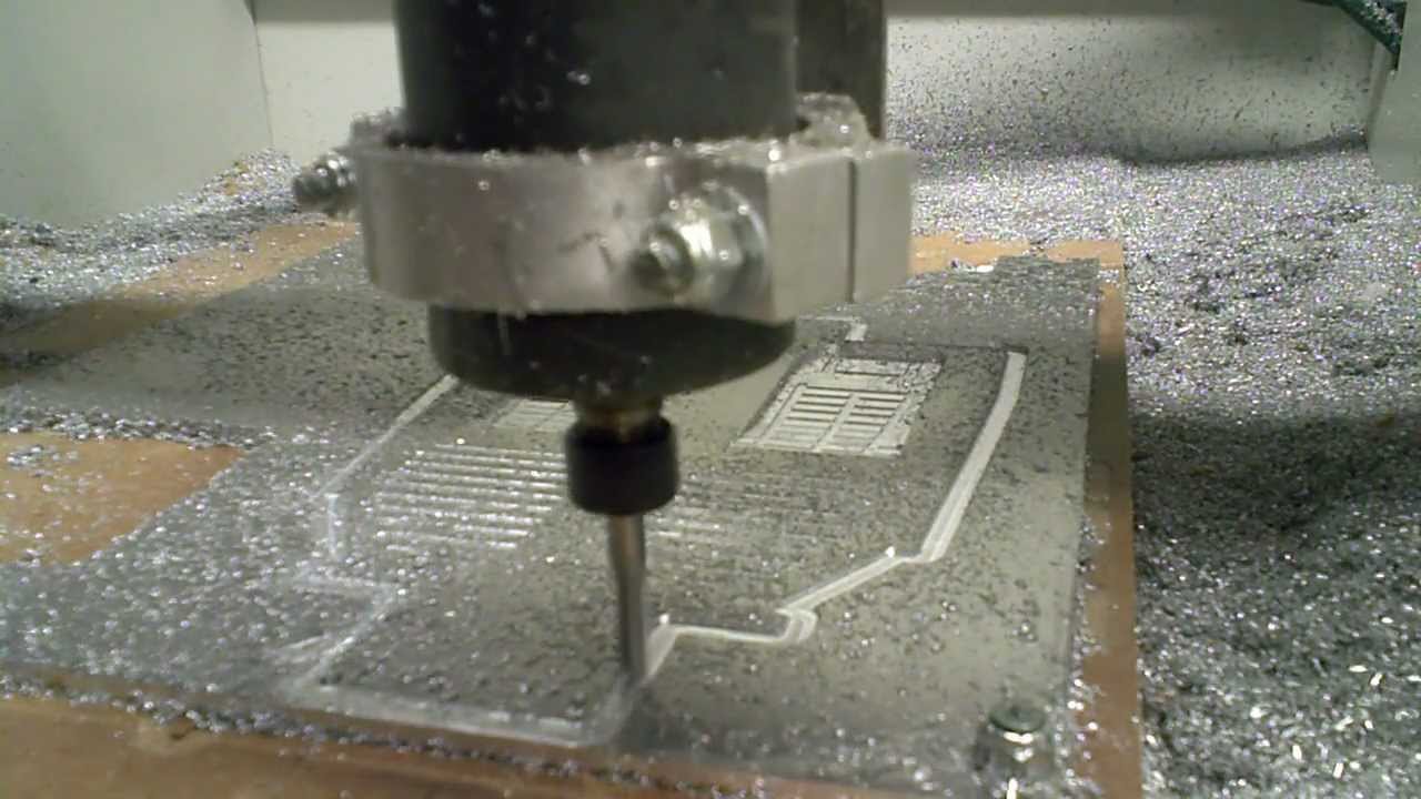 Milling an aluminum R/C VW beetle chassis on a Momus Design CNC router ...