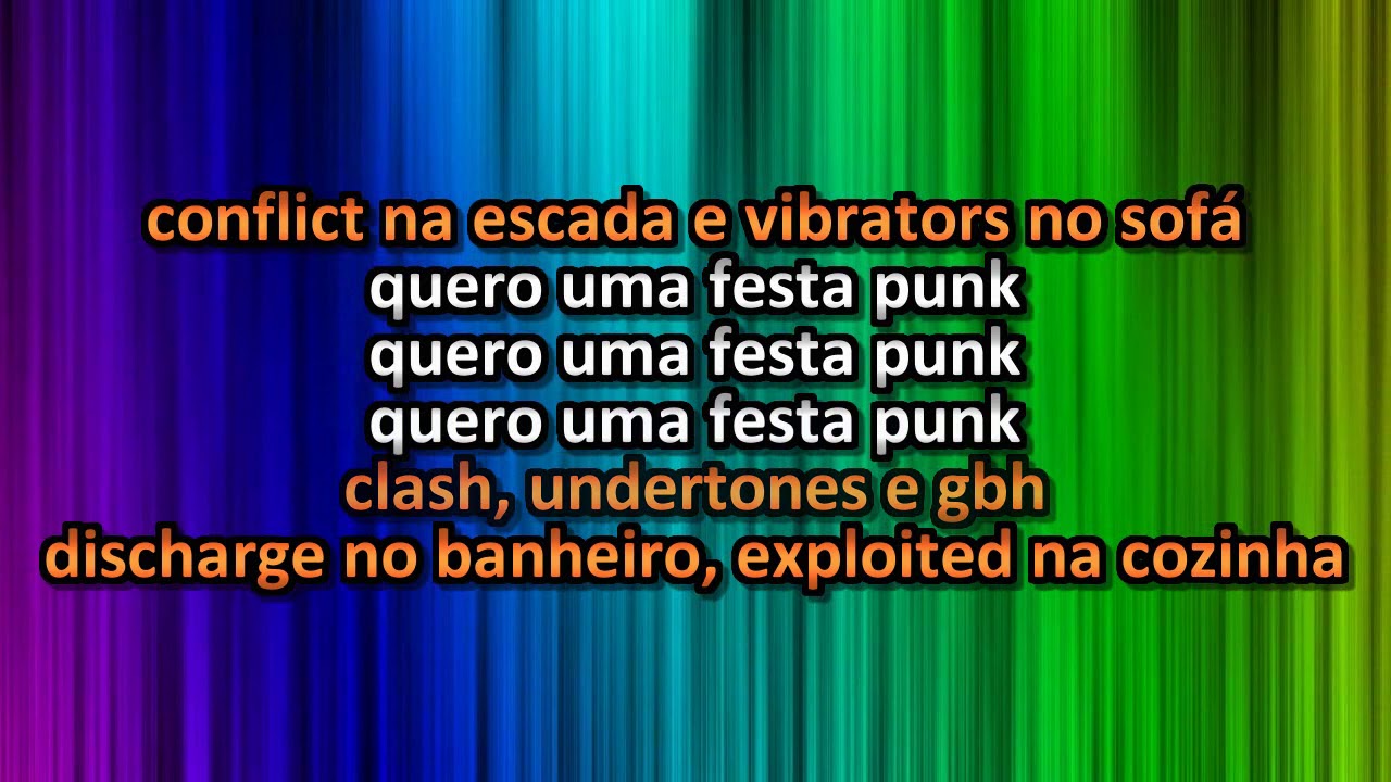 Replicantes - Festa Punk (Lyrics) - YouTube