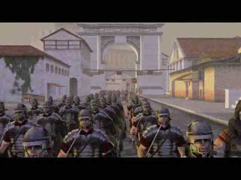 ROMAN LEGIONS 3D ANIM SCENE_1:ROMAN LEGION parading in a roman city ...