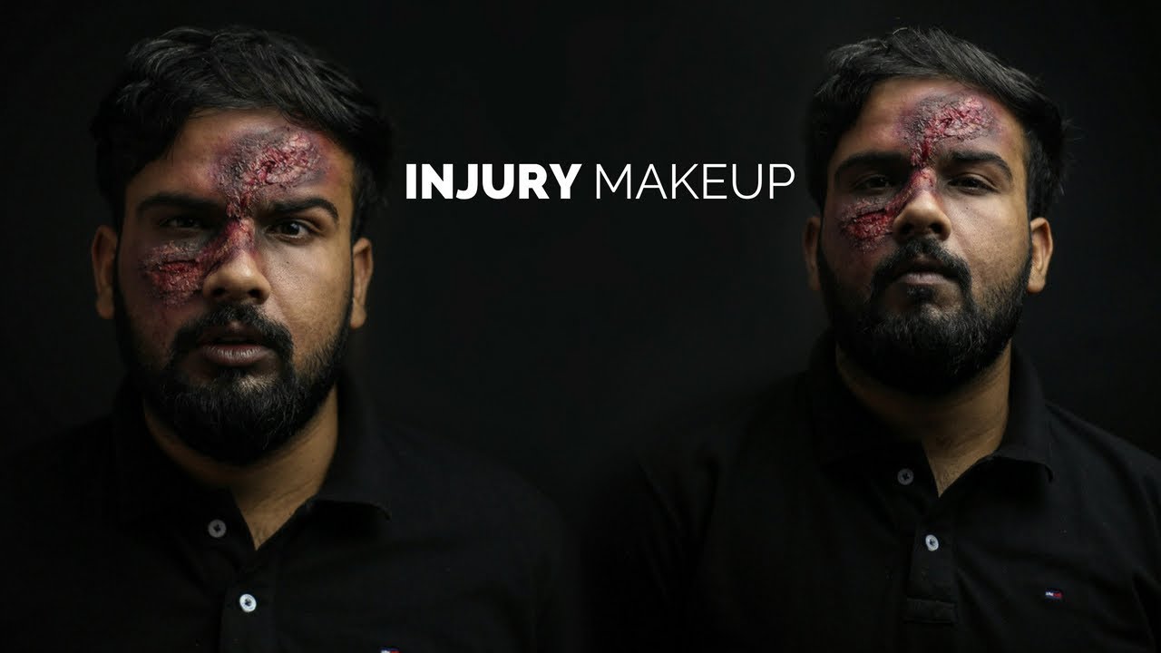 Injury Makeup I Injured face using tissue paper and latex I SFX Makeup ...
