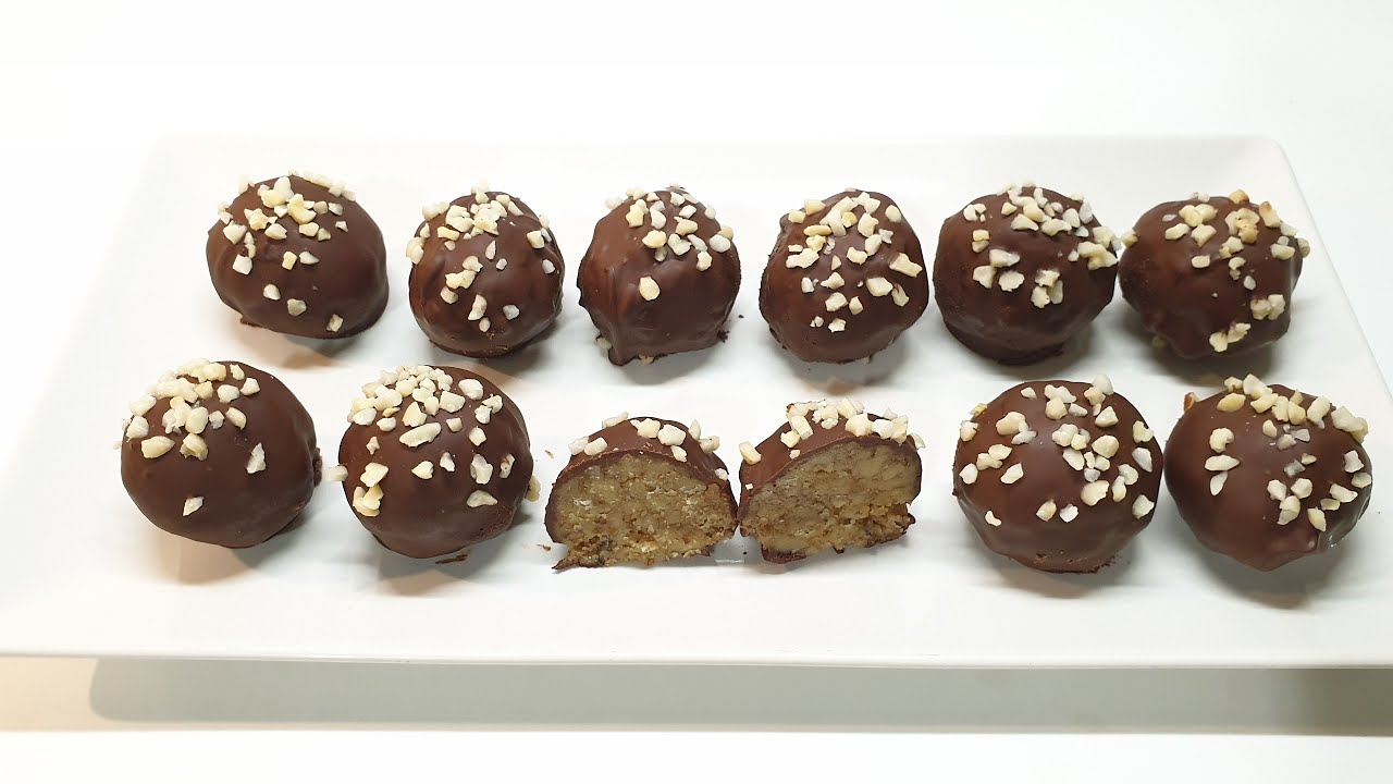 Walnut Dessert recipe | Chocolate Walnut Balls Recipe - YouTube