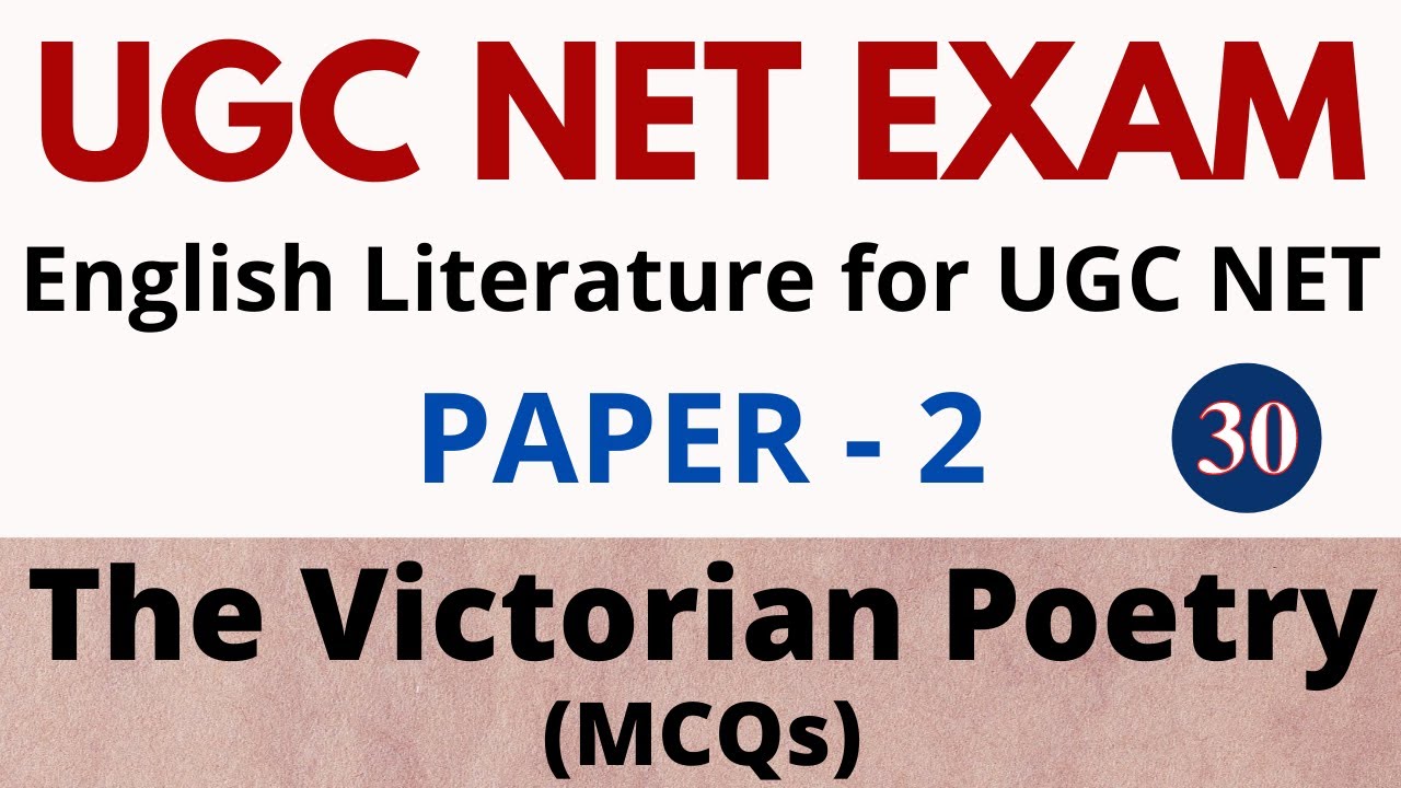 English Literature | The Victorian Poetry MCQ for UGC NET - YouTube