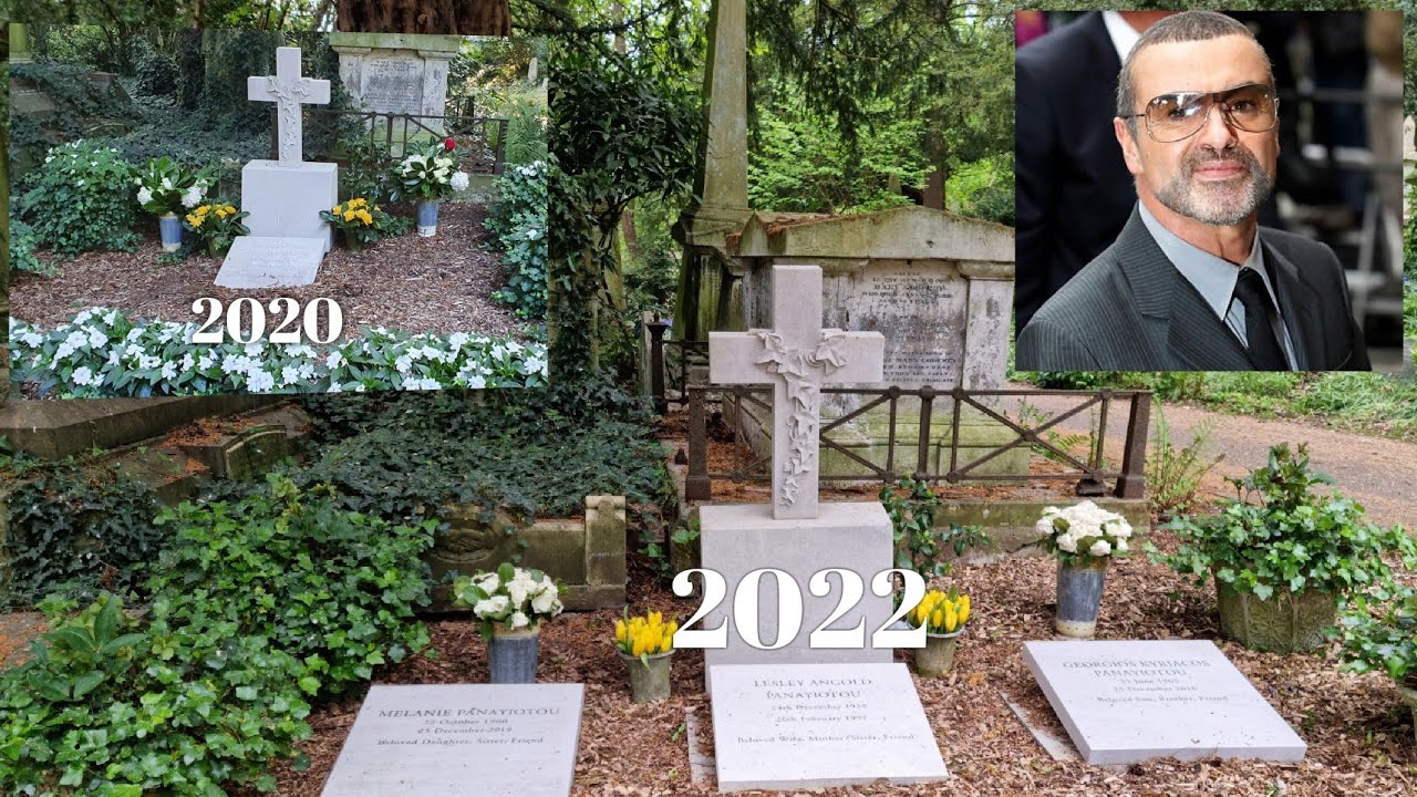 GEORGE MICHAEL GRAVESITE - New headstone and how it looked before # ...