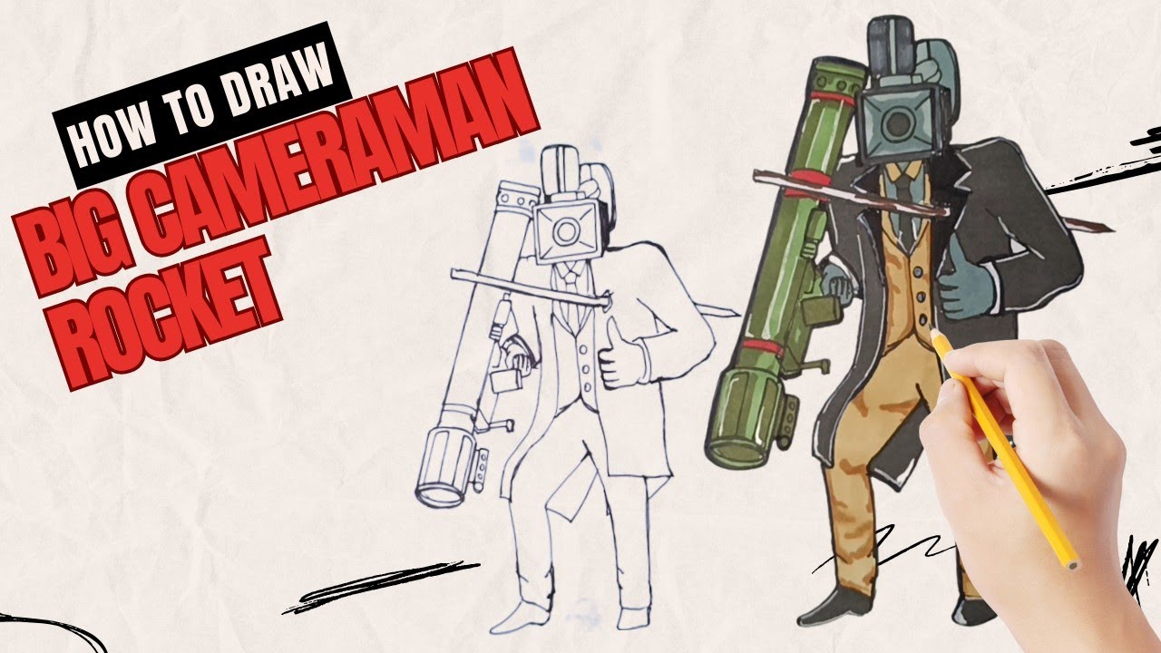 How to Draw Skibidi Toilet 67 || Big Cameraman Rocket - YouTube