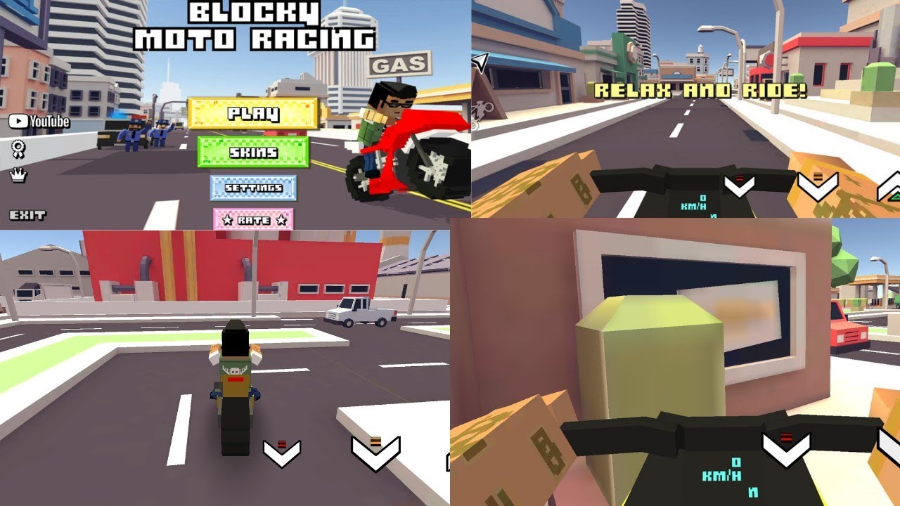 Blocky Moto Racing game ||how to Play Blocky Moto Racing game |Blocky ...
