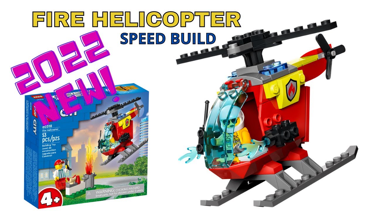 LEGO 60318 Fire Helicopter 2022 New Speed Build Review - YouTube