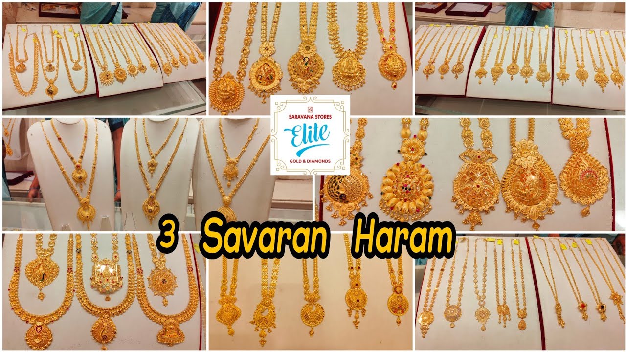Saravana Elite 3 Savaran Latest Haram Collections | Kolkatta | Bombay ...
