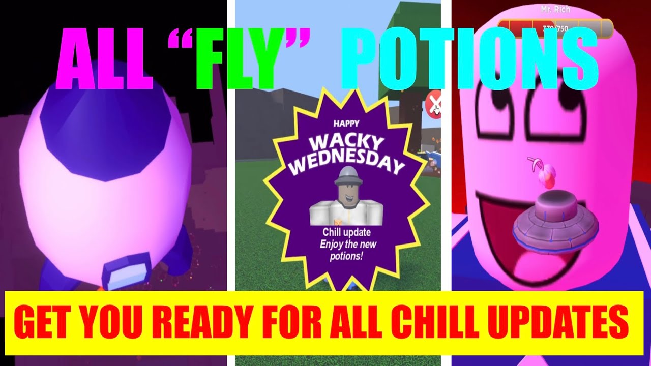 ALL FLY POTIONS IN WACKY WIZARDS - EVERY FLY POTIONS - CHILL UPDATE WACKY WEDNESDAY - YouTube