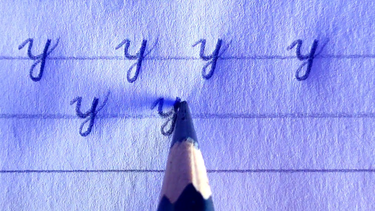 Small Cursive Letter ' y ' || How to Write Cursive Letter is Going ...