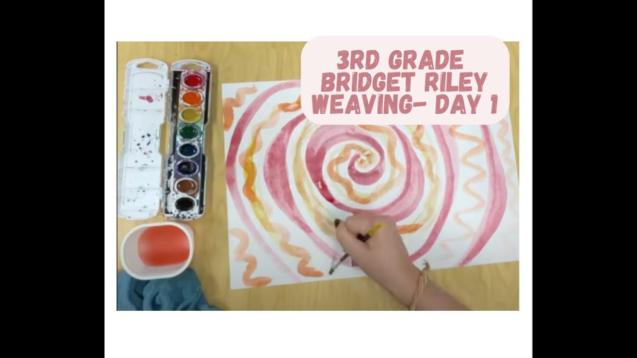 DAY 1: 3rd Grade Bridget Riley Optical Illusion Weaving - YouTube