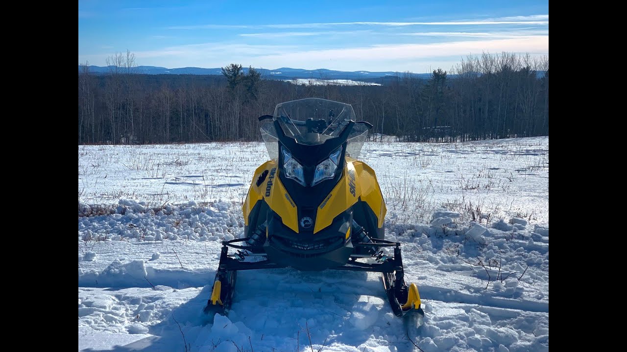 Beautiful Local Trail Ride – Snowmobiling in Maine - YouTube