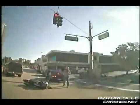 MOTORCYCLE CRASH Rider Flips Motorcycle After COP GRABS Him At ...