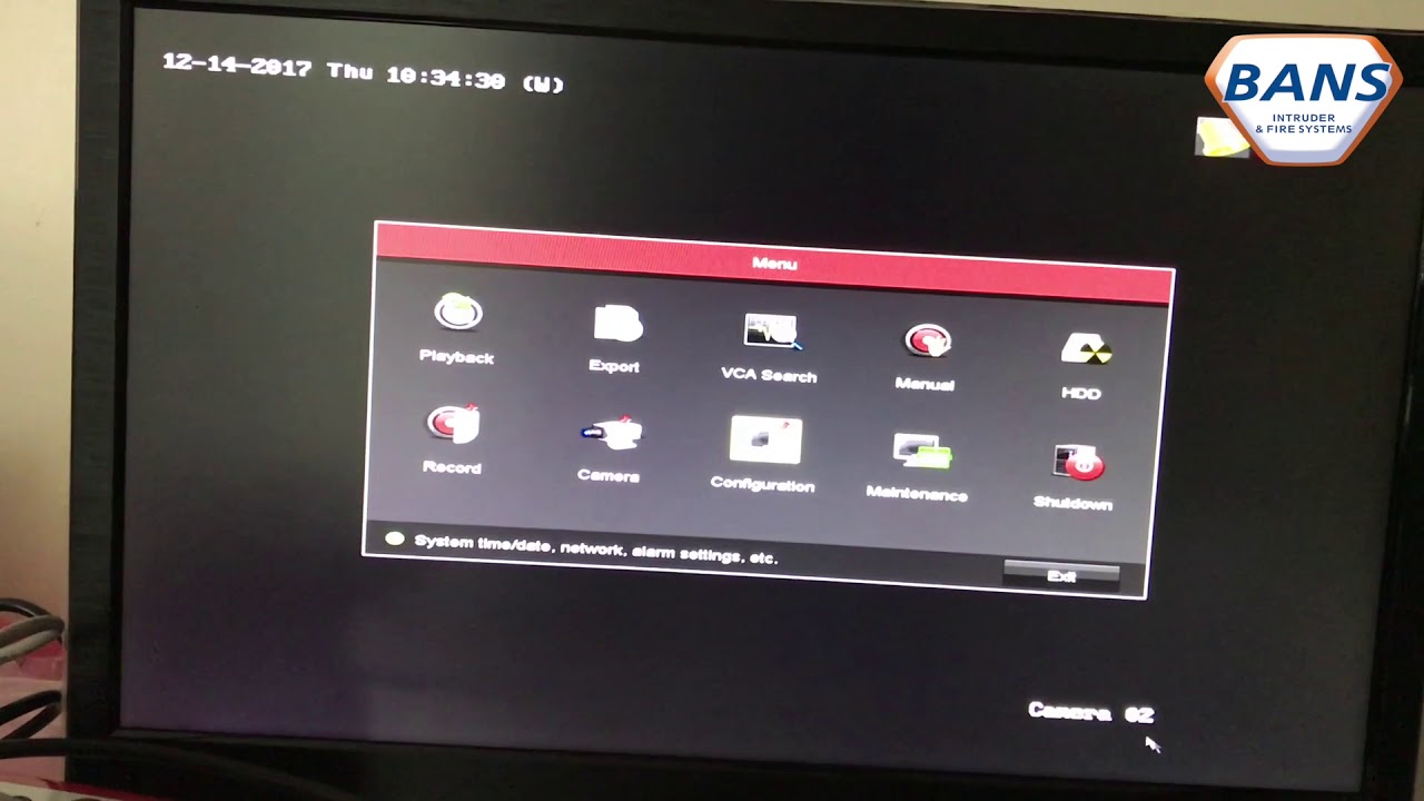 Setting up basic DHCP network settings from the Hikvision DVR menu ...