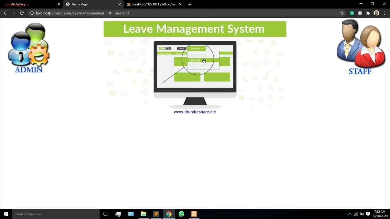 DBMS Project on leave management system using PHP and mysql - YouTube