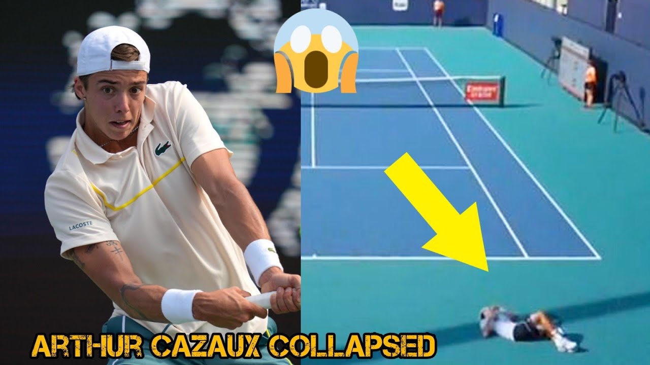 Arthur Cazaux Collapsed during Miami Open Match against Harold Mayot in ...