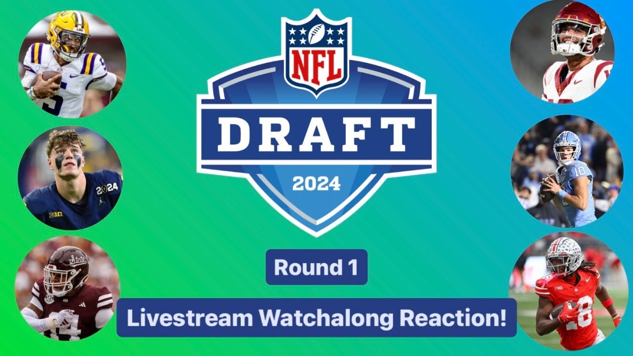 2024 NFL Draft Round 1 Livestream Watchalong Reaction - YouTube