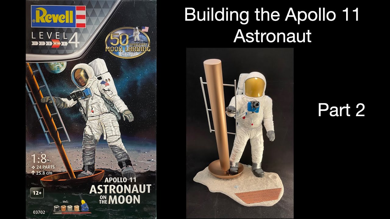 Building the Revell Apollo 11 Astronaut On The Moon 1/8 scale model kit ...