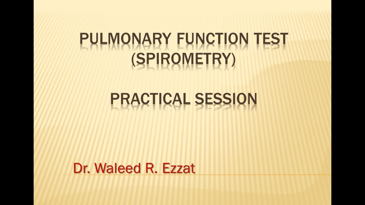 Pulmonary Function Test Spirometry animated - YouTube