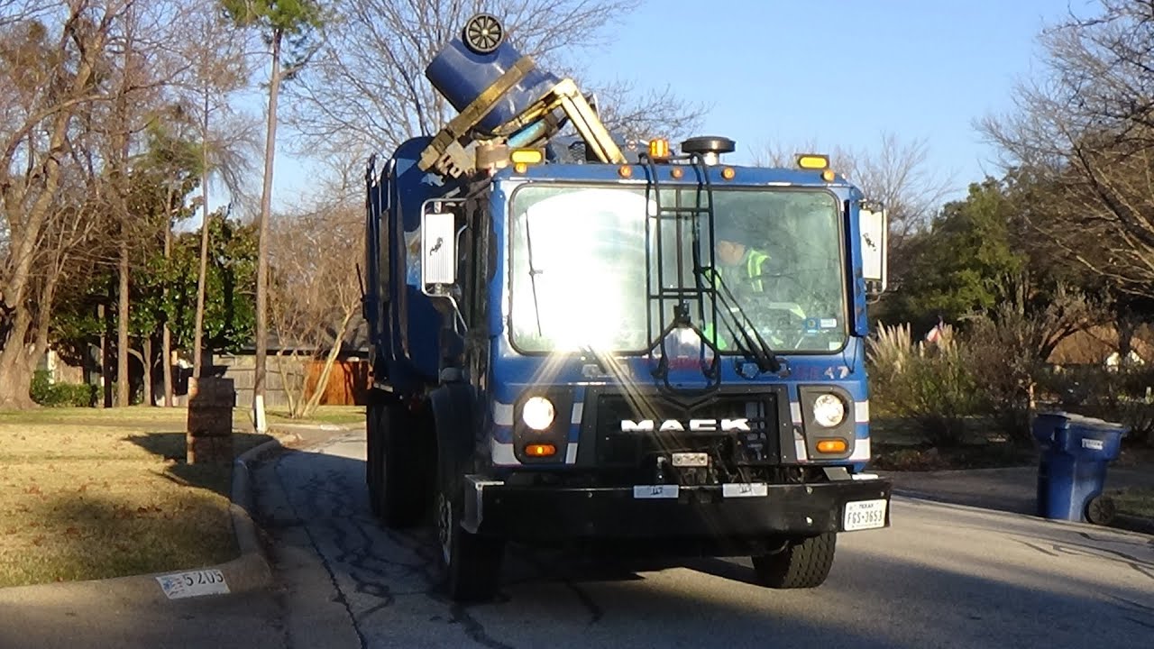 Allied Waste: Mack MRU Heil Rapid Rail ASL (part1) - YouTube