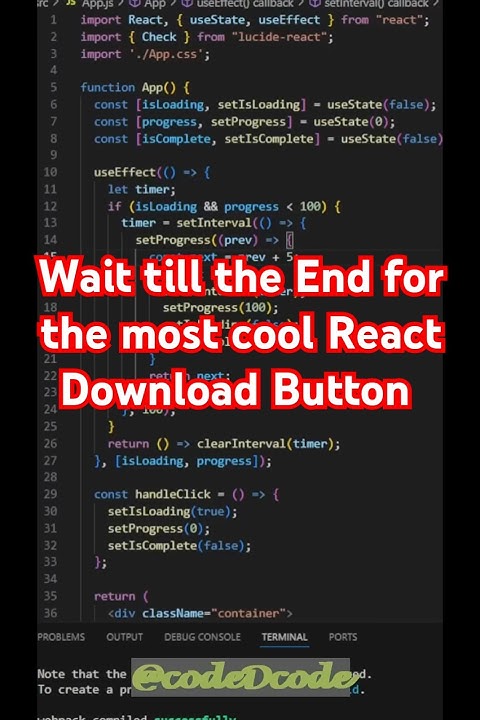 Next-Level React Download Button Animation🔥|#react.js #javascript #css #coding #webdevelopment ...