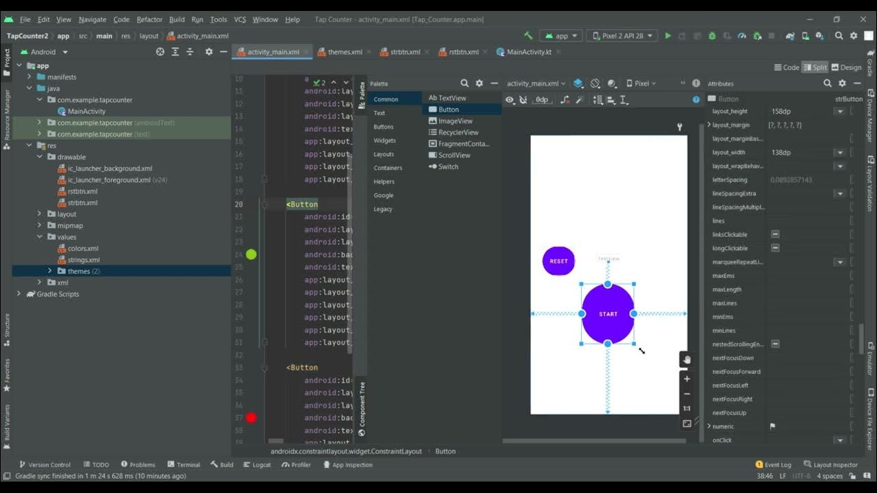 Tap counter | Easy android app| Kotlin - YouTube