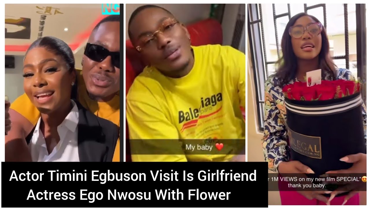 Actor Timini Egbuson Visit Is Girlfriend Ego Nwosu on Set - YouTube