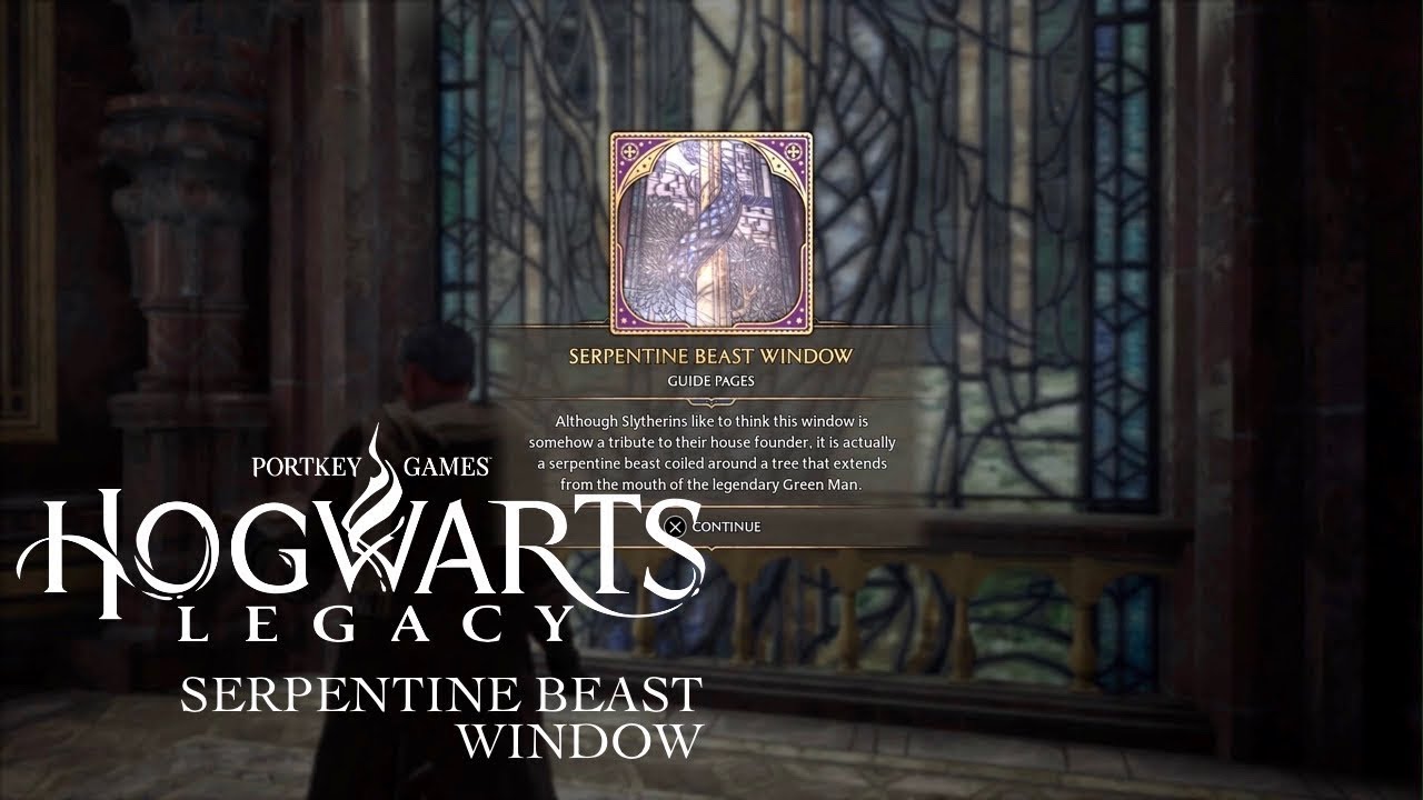Hogwarts Legacy - Serpentine Beast Window (FIXED) - Field Guide Pages ...