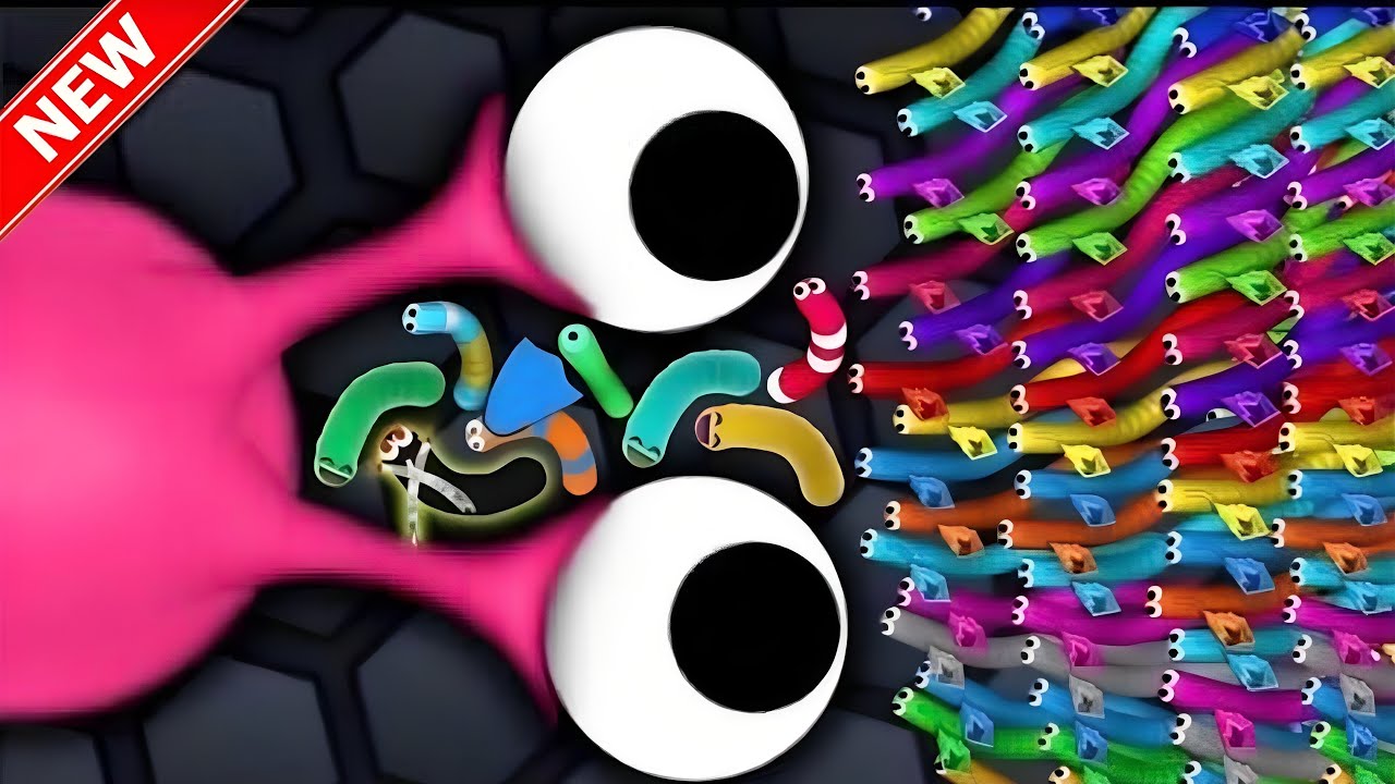 SLITHER.IO 🐍 Funny Moment | BIG Worms Slither Snake Top One In Lobby ...