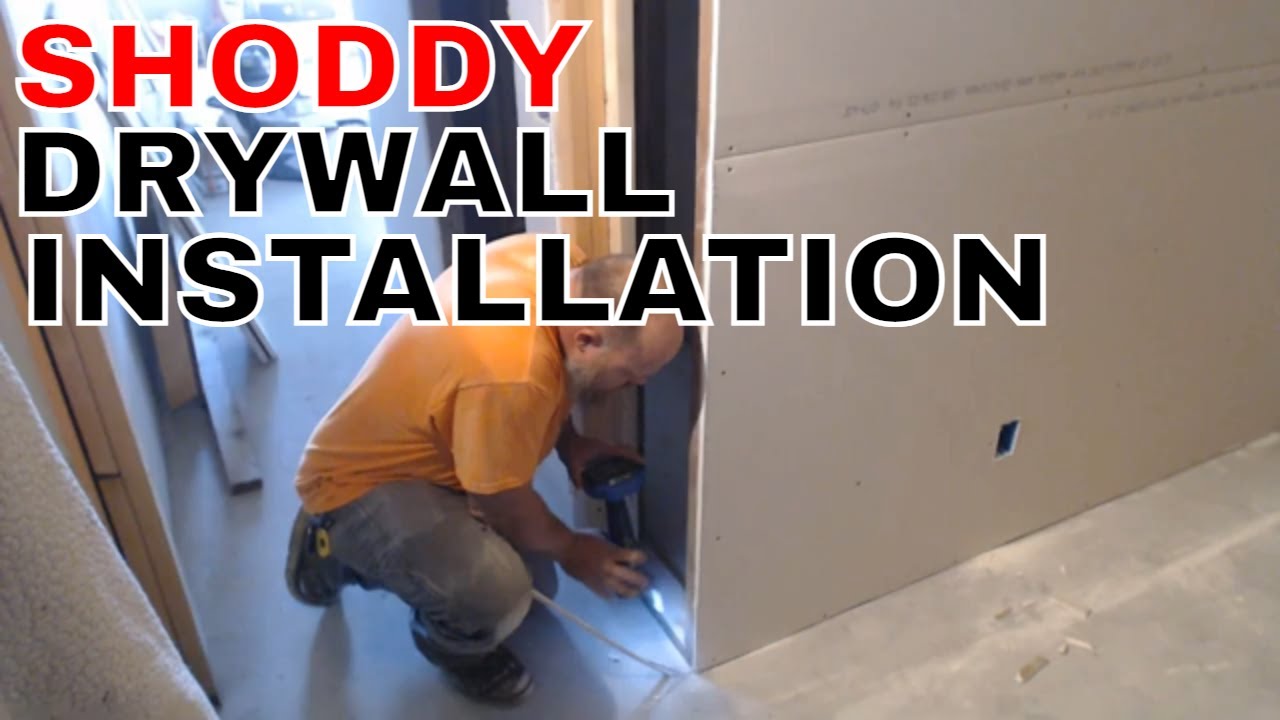 The drywall finisher is ANGRY! Hangers can't measure straight! - YouTube