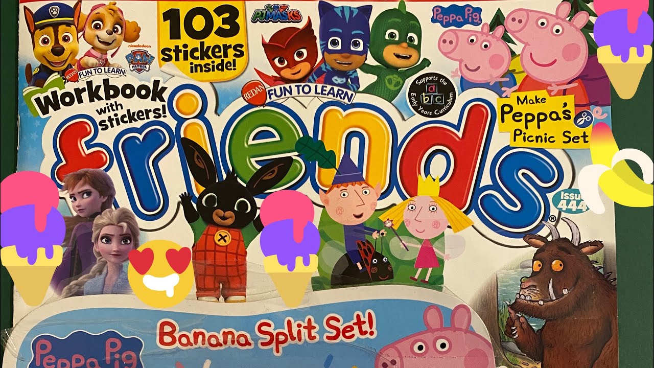 FRIENDS MAGAZINE (PEPPA PIG BANANA SPLIT SET) 🍌🍧🍡💖 - YouTube