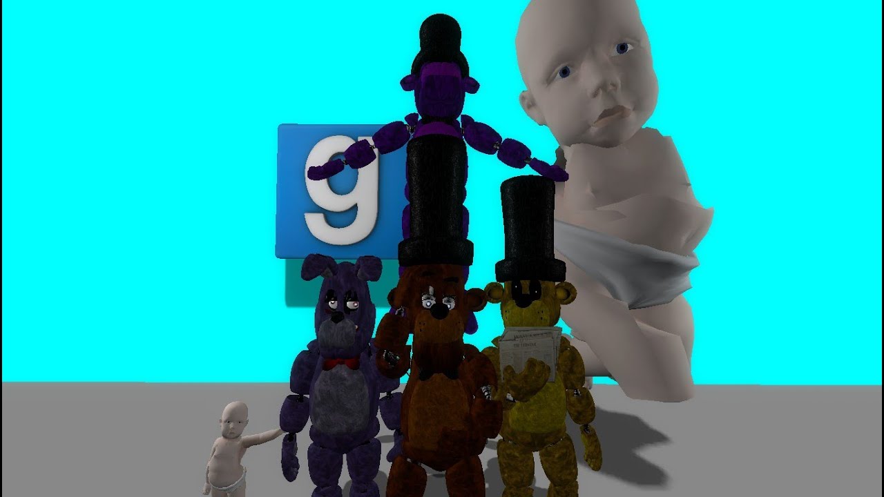 GMOD Fnaf / drunky and hes REAL friends / The Gang go to a Water Park ...