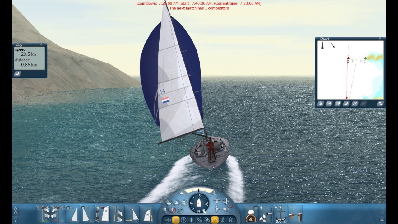 Sail Simulator 5 Bavaria Spinaker basics - YouTube