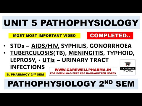 Unit 5 Pathophysiology (complete) || STDs - AIDS/HIV | TB | UTIs ...