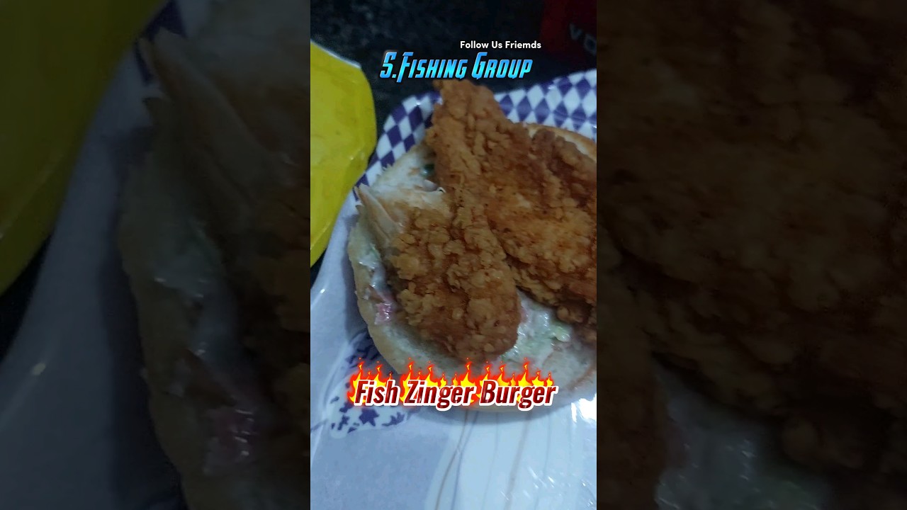 Fish Zinger Burger #food #seafood #sea #fishing #fish - YouTube