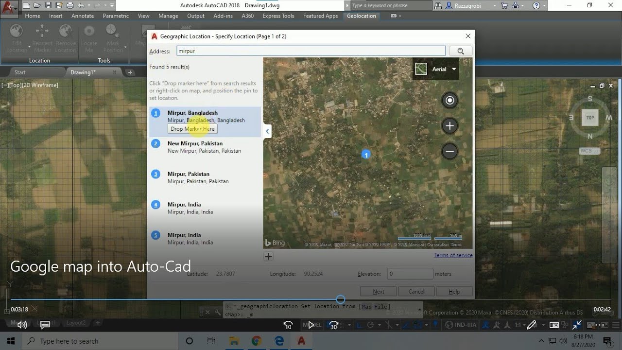 Google map into Auto Cad - YouTube