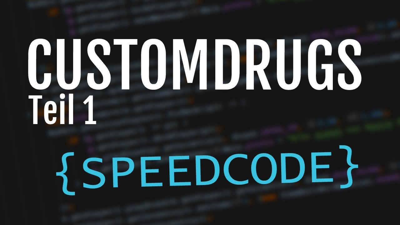 CustomDrugs | Plugin-Spoiler Speedcode - PXAV - YouTube